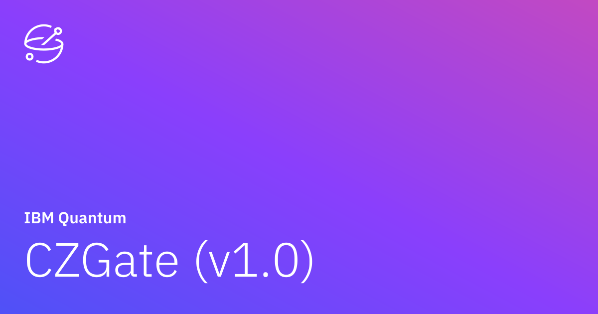 CZGate (v1.0) | IBM Quantum Documentation