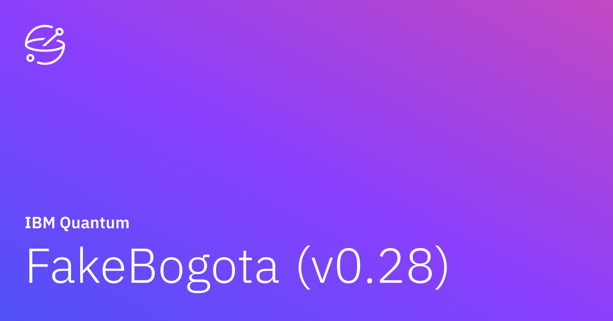 FakeBogota (v0.28) | IBM Quantum Documentation