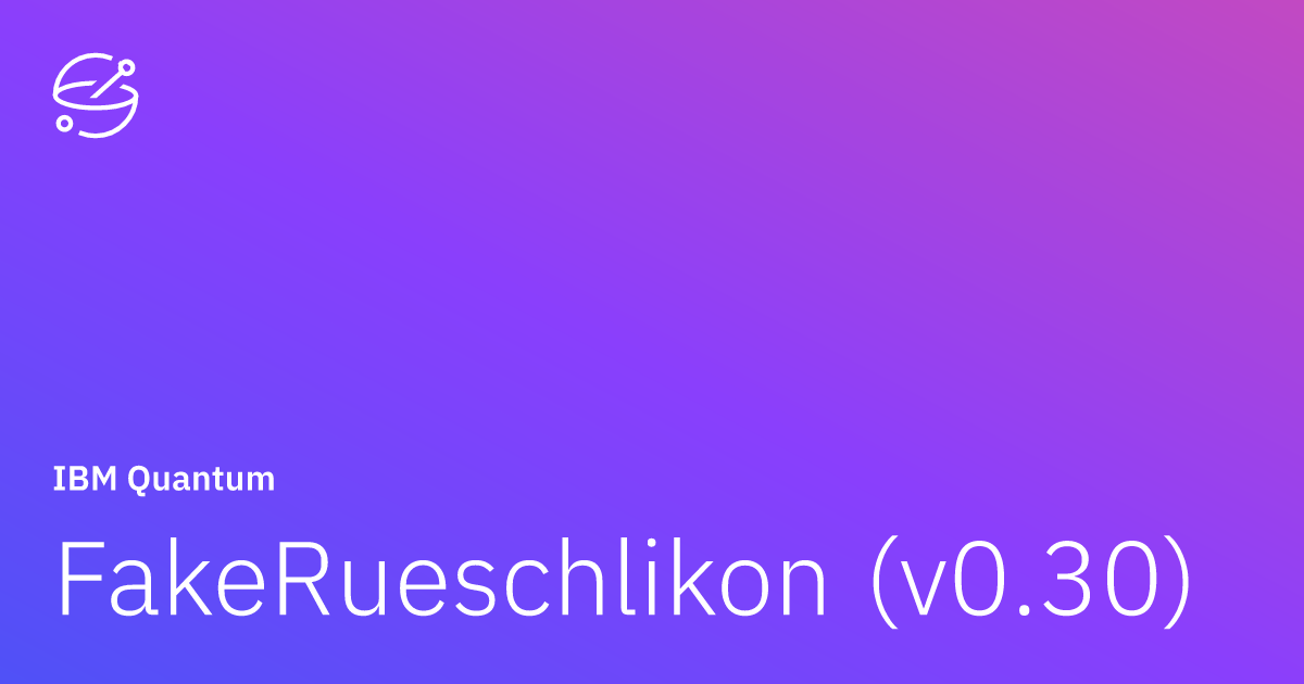 FakeRueschlikon (v0.30) | IBM Quantum Documentation