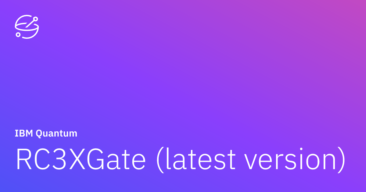 RC3XGate (latest version) | IBM Quantum Documentation