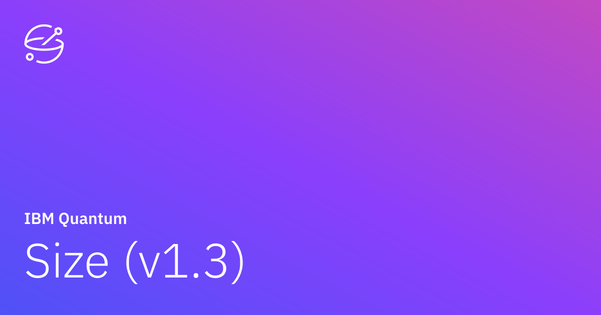 Size V13 Ibm Quantum Documentation 9732