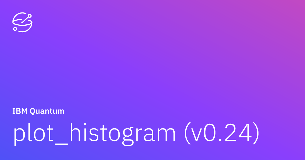 plot_histogram (v0.24) | IBM Quantum Documentation