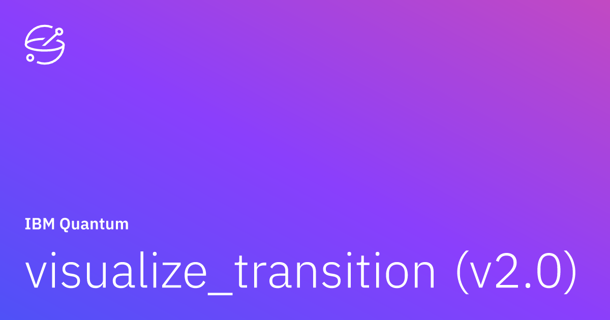 visualize_transition (v2.0) | IBM Quantum Documentation